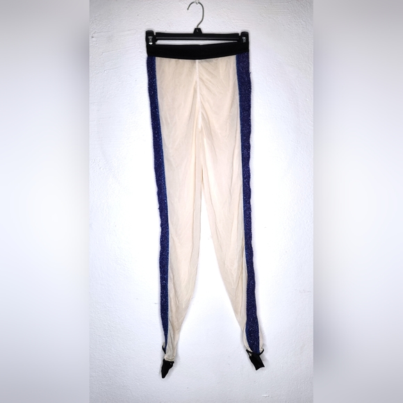 L'homme Invisible | Pants | Lhomme Invisible Nude Sheer Pants With Blue ...